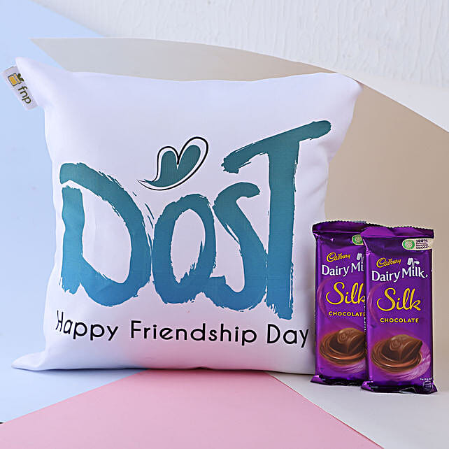 Buy/Send Dost Cushion & Dairy Milk Silk Combo Online- FNP