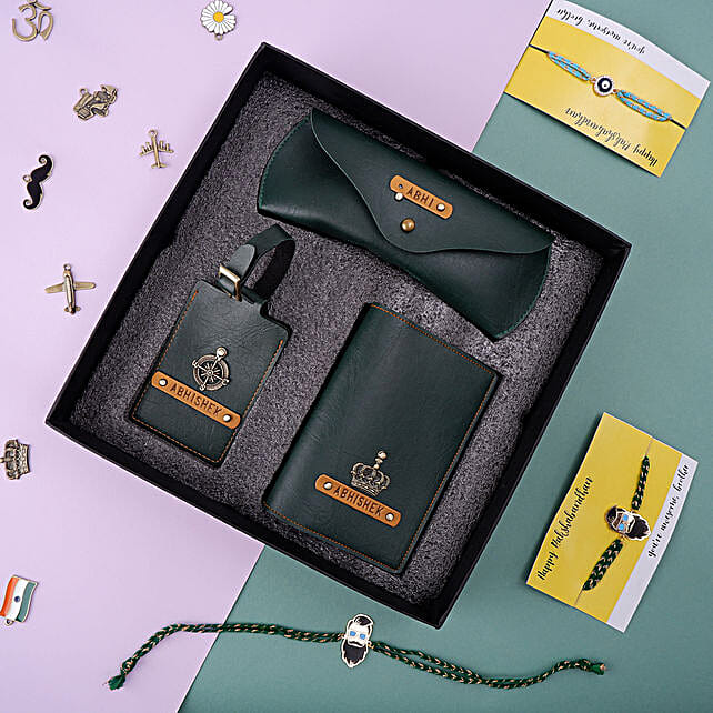 Buy/Send Designer Rakhi & Personalised Travel Hamper Online- FNP