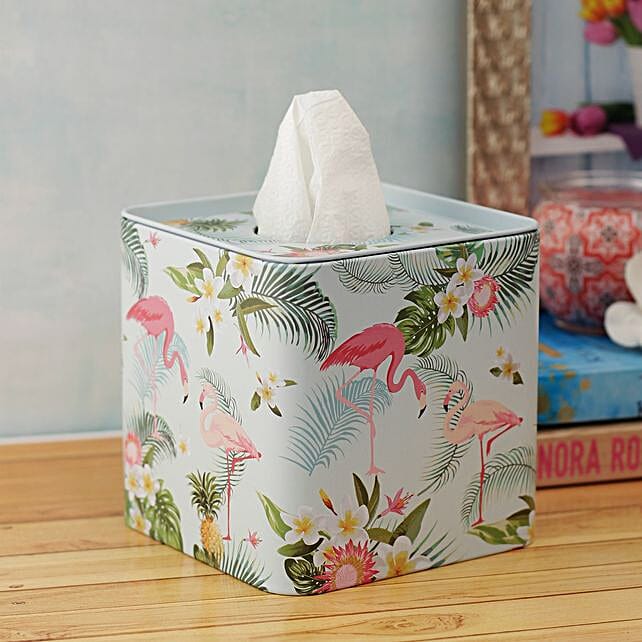 Buy/Send Designer Forest Flamingo Tissue Box Online- FNP