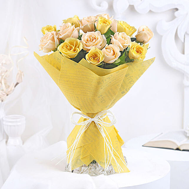 Buy/Send Radiant Charm Rose Bouquet Online- FNP