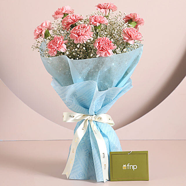 Buy/Send Simplicity in Bloom Carnations Bouquet Online- FNP