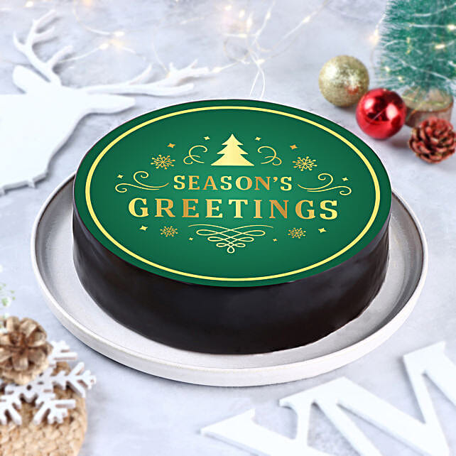 Buy/Send Merry Chocolate Christmas Cake Online- FNP