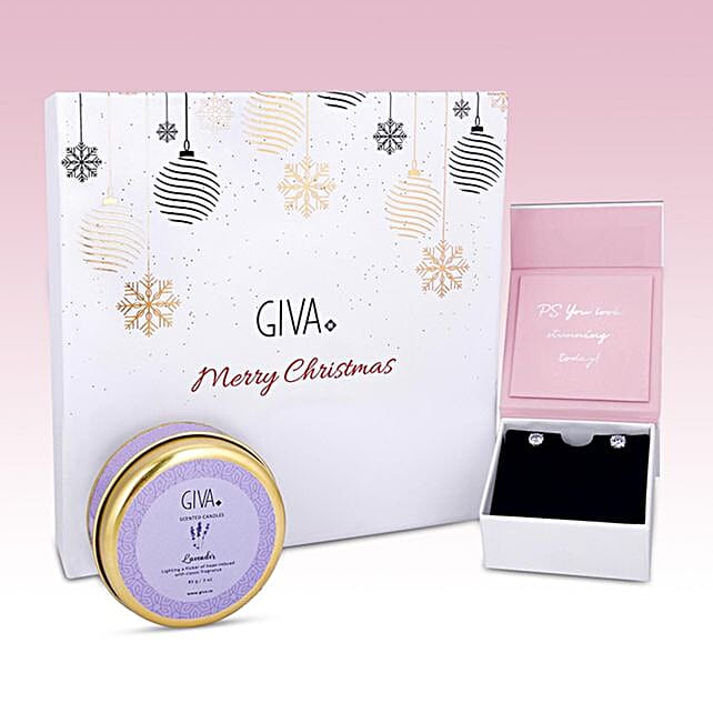Buy/Send Ethereal Glow Earring N Candle Set Online- FNP