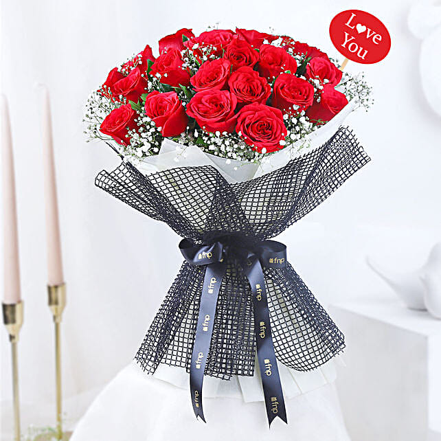 Buy/Send Scarlet Red Rose Splendor Online- FNP