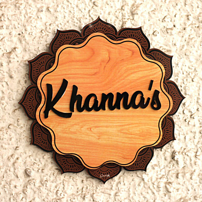 Buy/Send Personalised Floral Mandala Nameplate Online- FNP