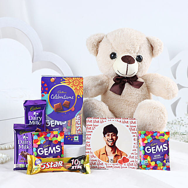 Buy/Send Personalised Teddy Sweetness Gift Bundle Online- FNP