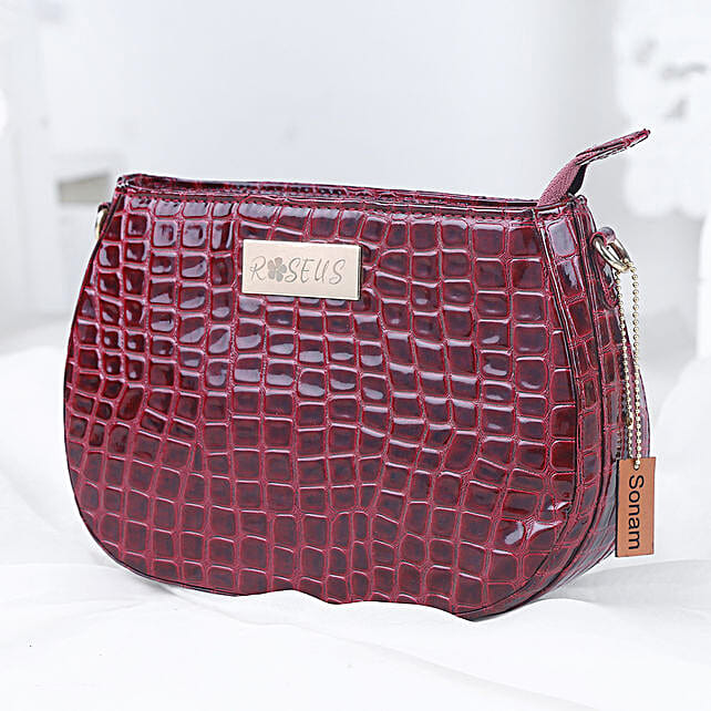 Buy/Send Personalised Classic Look Textured Handbag Online- FNP