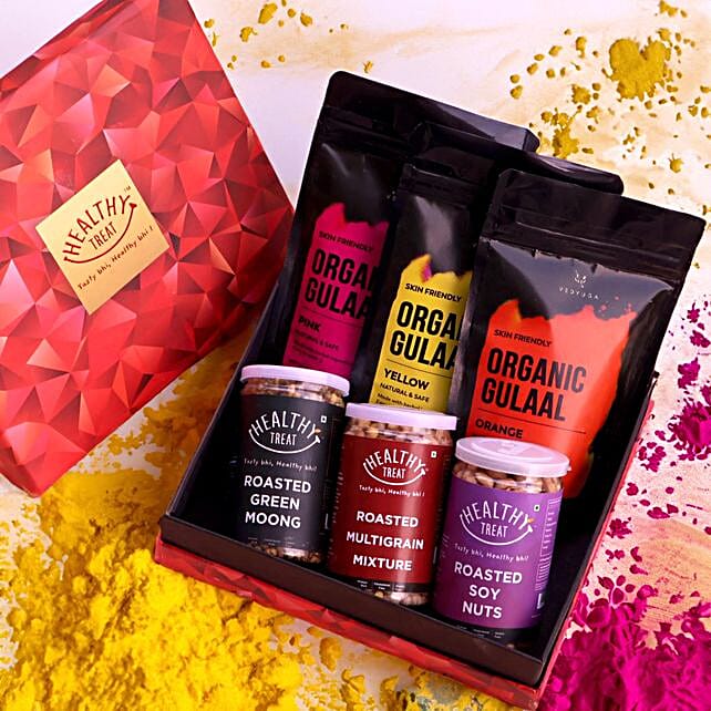 Buy/Send Healthy Crunch Holi Gift Box Online- FNP
