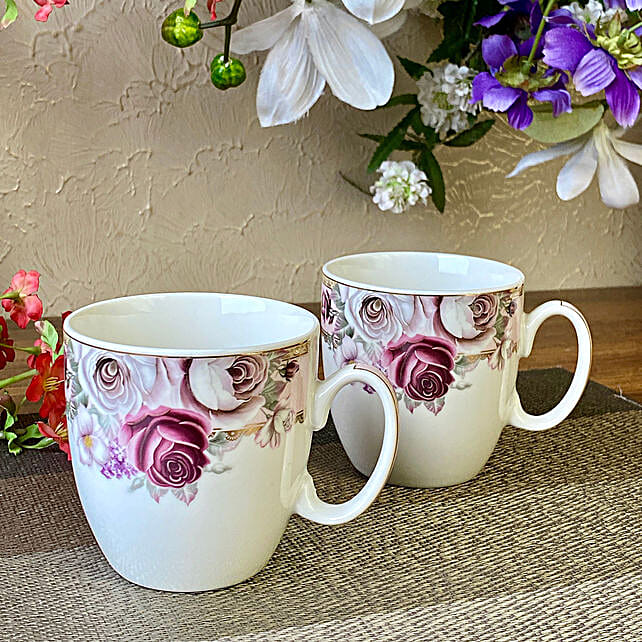 Buy/Send Blooming Rose Garden Mug Set Online- FNP