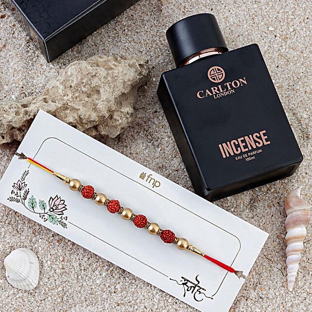 Buy/Send Evil-Eye Bracelet Rakhi &Perfume Combo Online- FNP