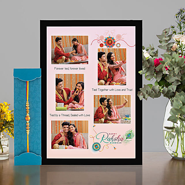 Buy/Send Bond of Love Rakhi & Personalised Photo Frame Online- FNP