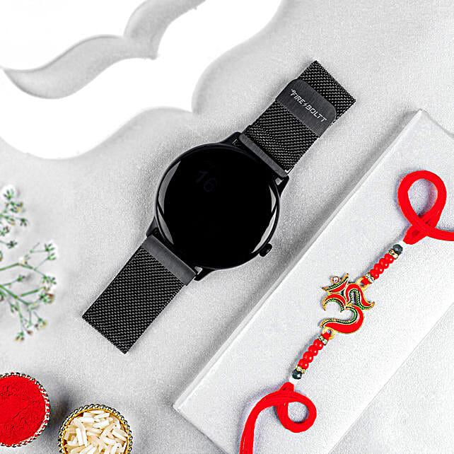 Buy/Send Om Serenity Rakhi & Phoenix Smartwatch Combo Online- FNP