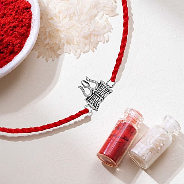 Buy/Send 925 Silver Shiva Trishul Rakhi Online- FNP