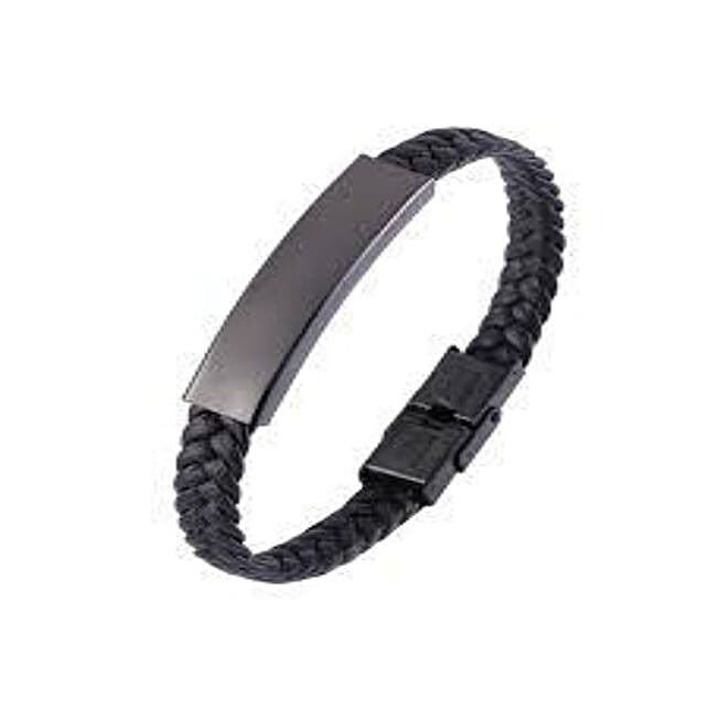 Buy/Send Salty Knotted Bond Black Bracelet Online- FNP