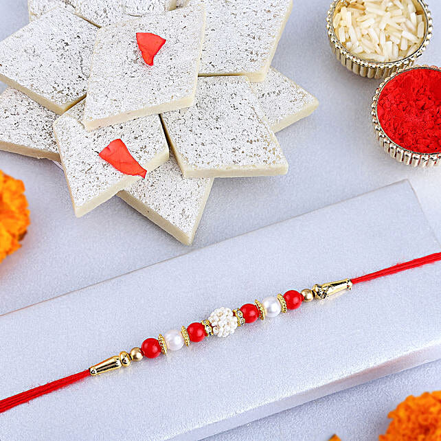 Buy/Send Pearl Perfection Rakhi & Sweet Moments Online- FNP
