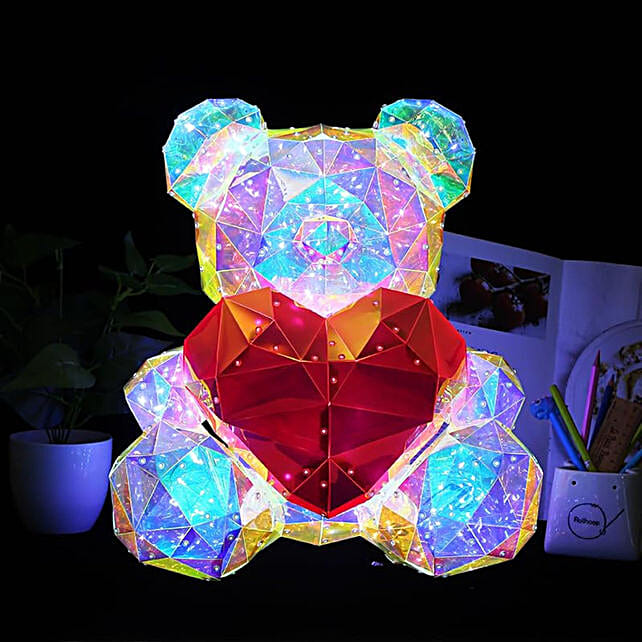 Buy/Send Galaxy Love Teddy Bear LED Lamp Online- FNP