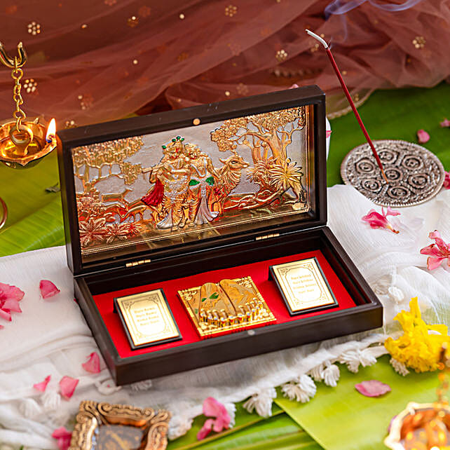 Buy/Send Radha Krishna Blessings Pocket Temple Gift Online- FNP