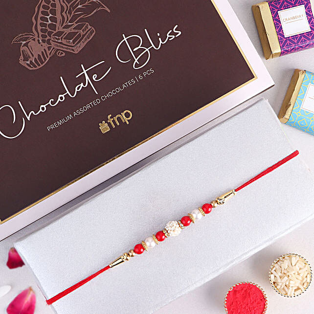 Buy/Send Luxurious Pearl Rakhi Pack Online- FNP