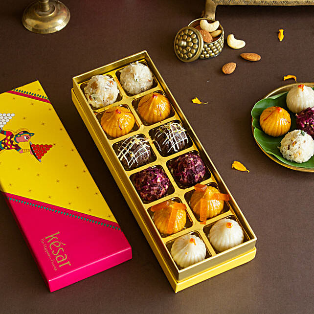 Buy/Send Assorted Flavours Modak Gift Box Online- FNP