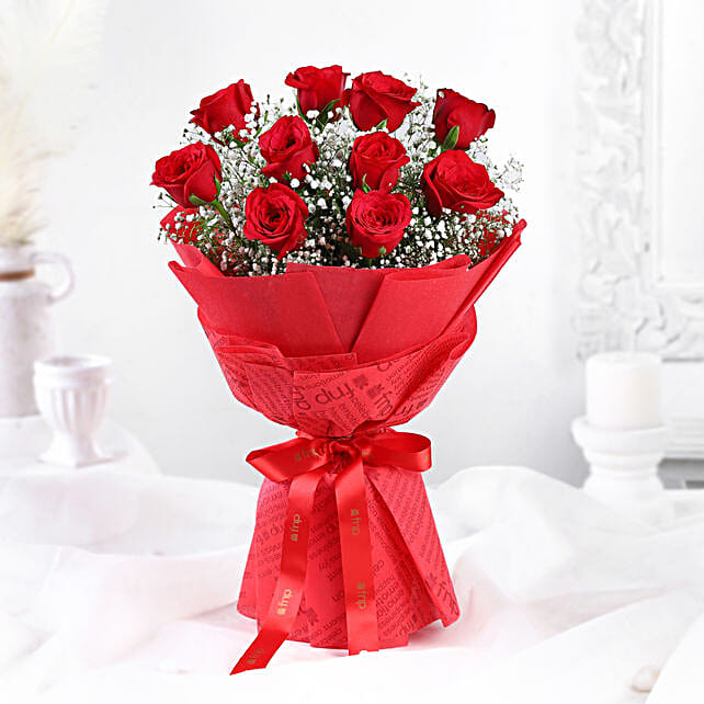 Buy/Send Timeless Love Red Color Roses Bouquet Online- FNP