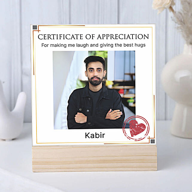 Buy/Send Cuddle Champion Certificate Frame For Him Online- FNP
