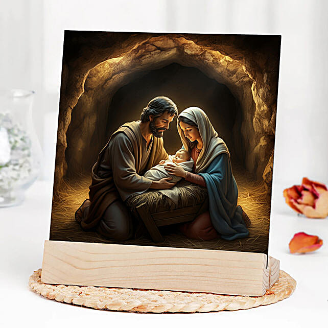 Buy/Send X-Mas Special Jesus Birth Photo Frame Online- FNP