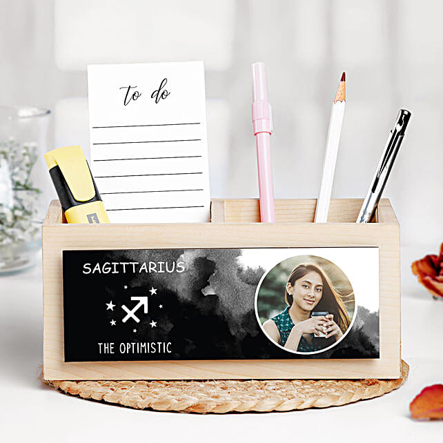 Buy/Send Personalised Optimistic Sagittarius Table Organiser Gift ... Buy/Send Personalised Optimistic Sagittarius Table Organiser Gift ...