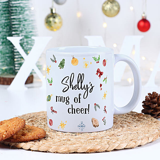 Buy/Send Personalised Christmas Cheer Mug Online- FNP