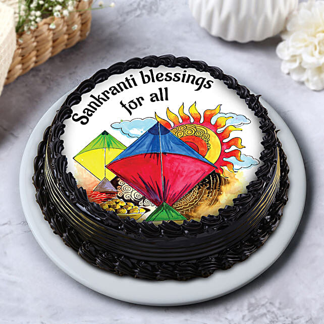 Buy/Send Makar Sankranti Celebration Chocolate Cake Online- FNP