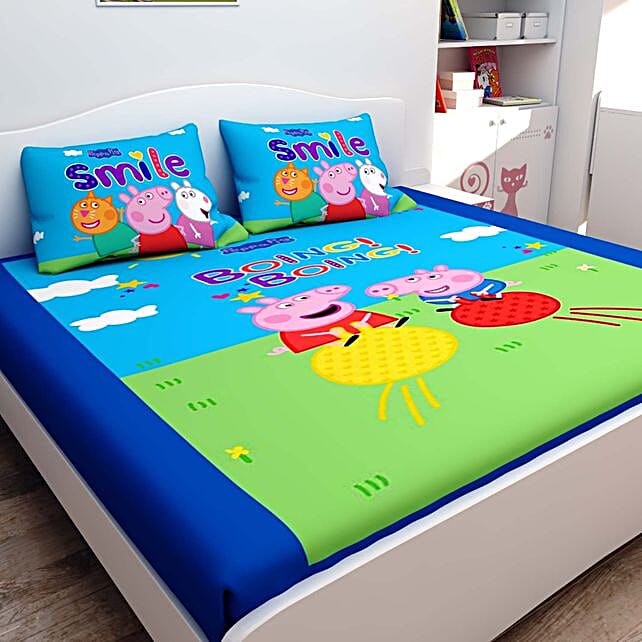 Buy/Send Peppa Pig Kids Double Bedsheet Set-P Online- FNP