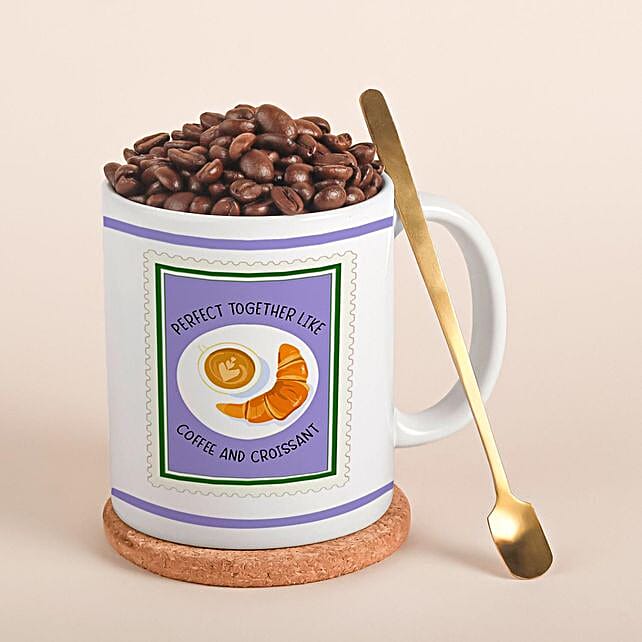Buy/Send Coffee & Croissant Mug Online- FNP