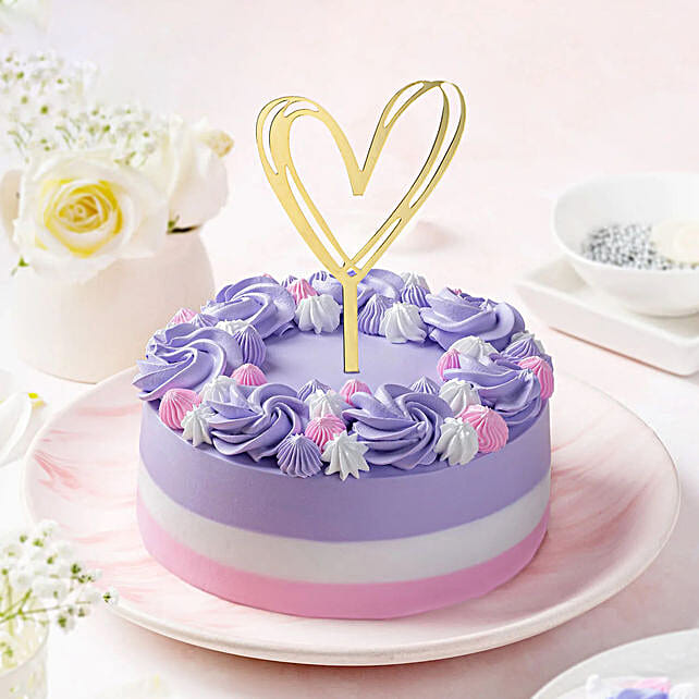 Buy/Send Rose Paradise Chocolate Cake With Heart Shaped Topper Online- FNP
