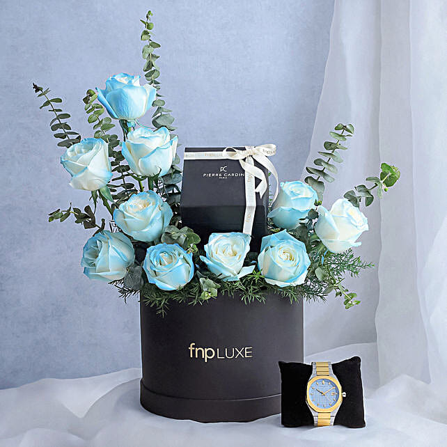 Buy/Send Timeless Rose & Luxe Timepiece Ensemble Online- FNP