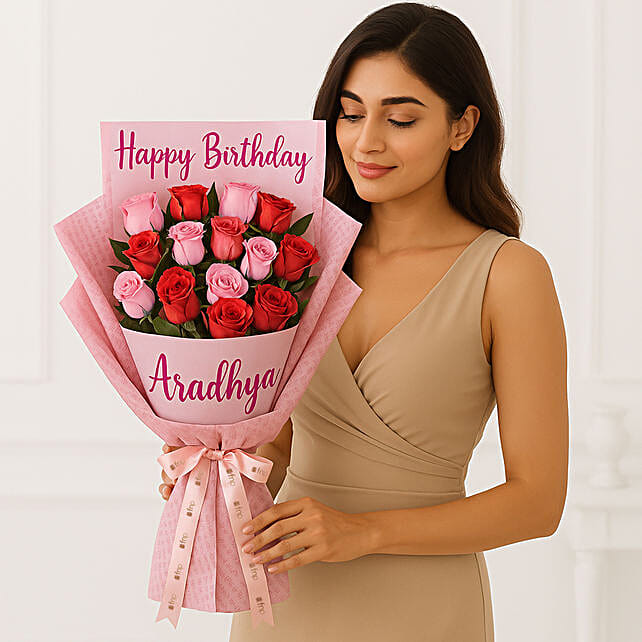 Buy/Send Joyful Elegance Rose Bouquet Online- FNP