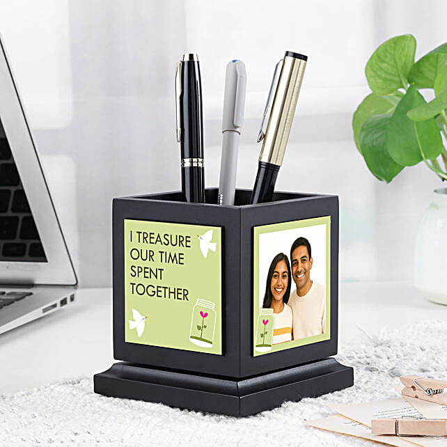 Buy/Send Stylish Green Photo Pen Organiser Online- FNP