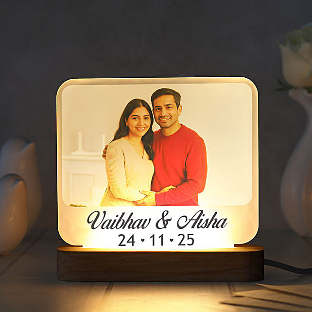 Buy/Send Cherished Personalised LED Lamp Gift Online- FNP