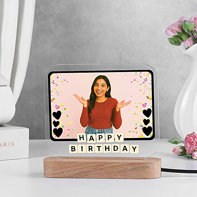 Buy/Send Custom Square LED Acrylic Lamp with Power Adapter Online- FNP