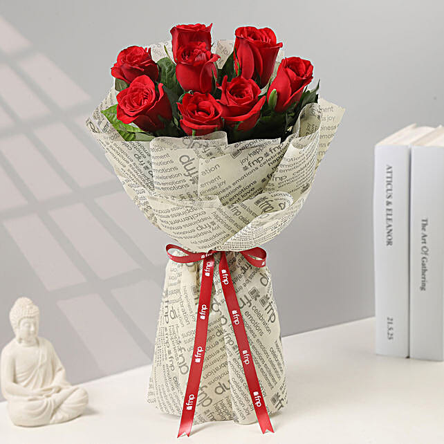 Buy/Send Classy Red Roses Bouquet Online- FNP