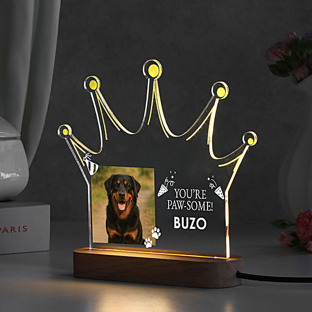 Buy/Send Custom Royal Crown Dog LED Lamp Online- FNP