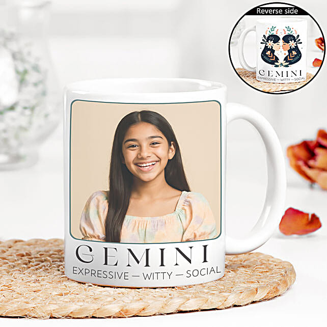 Buy/Send Chic White Gemini Mug Keepsake Online- FNP