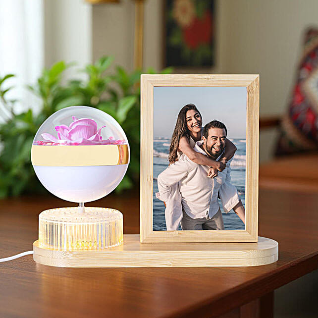 Buy/Send Romantic Bloom Photo Frame Lamp Online- FNP