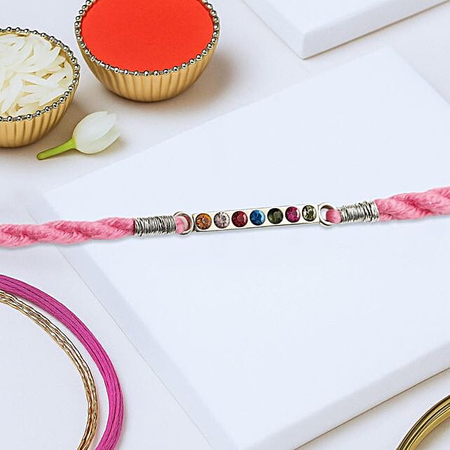 Buy/Send Seven Chakra 925 Silver Rakhi Gift Online- FNP