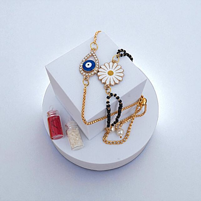 Buy/Send Divine Bracelet Set Floral and Evil Eye Online- FNP