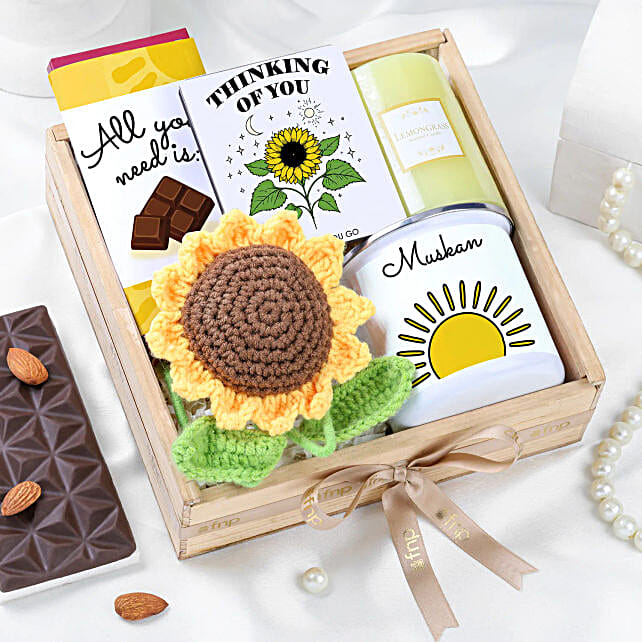Buy/Send The Cosy Sunflower Box Online- FNP
