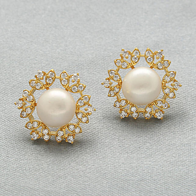 Buy/Send Moonlit Pearl Earrings Online- FNP