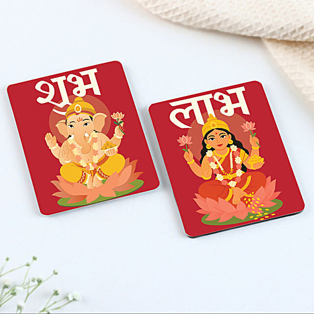 Buy/Send Traditional Diwali Fridge Magnet Set of 2 Online- FNP