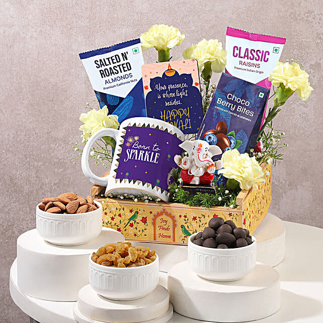 Buy/Send Sparkling Festive Diwali Tray Online- FNP