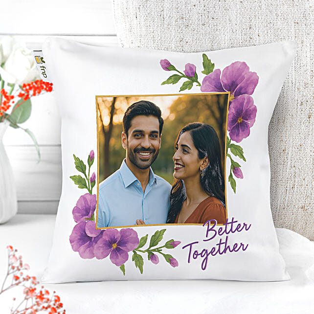 Buy/Send Personalised Better Together Photo Cushion Online- FNP