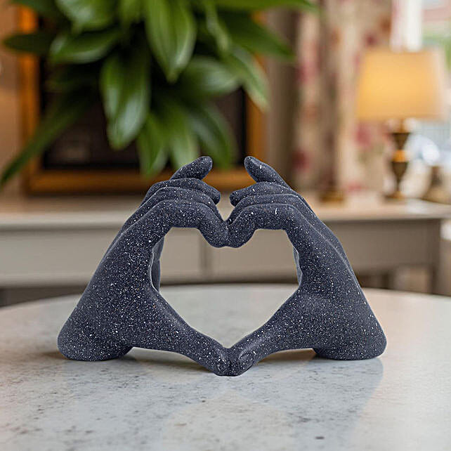 Buy/Send Black Heart Hand Showpiece Online- FNP