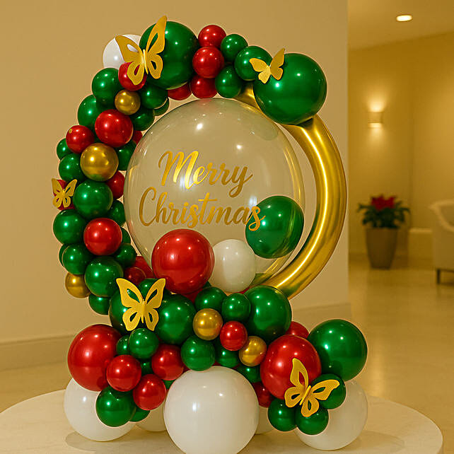 Buy/Send Golden Halo Christmas Balloon Set Online- FNP